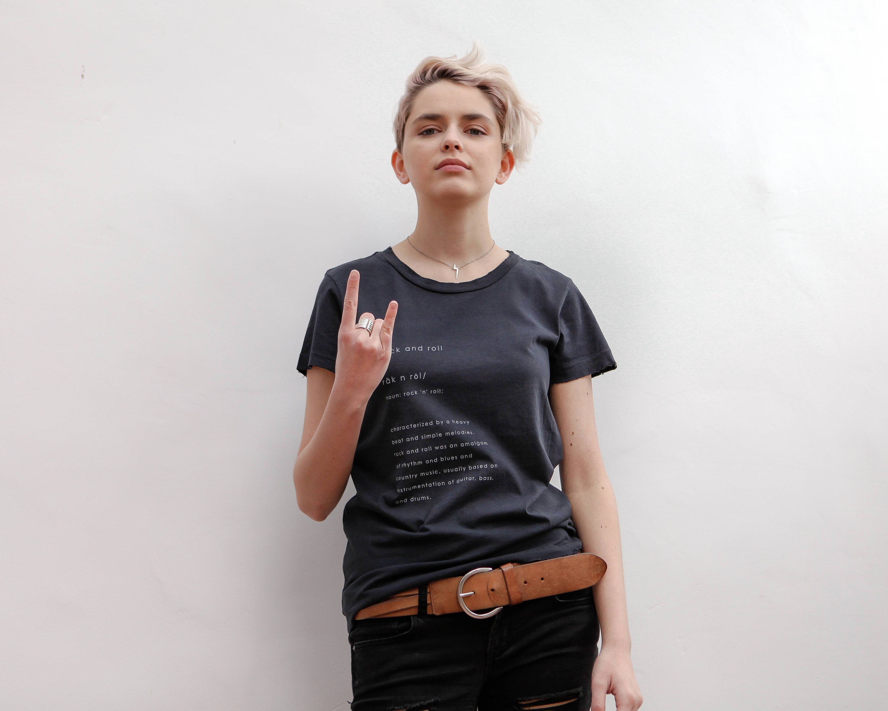 Rock N Roll Definition Tee Kult Designs-black Alternative Apparel-music ...