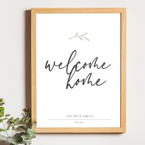 Welcome Home Customized Digital Print - Etsy