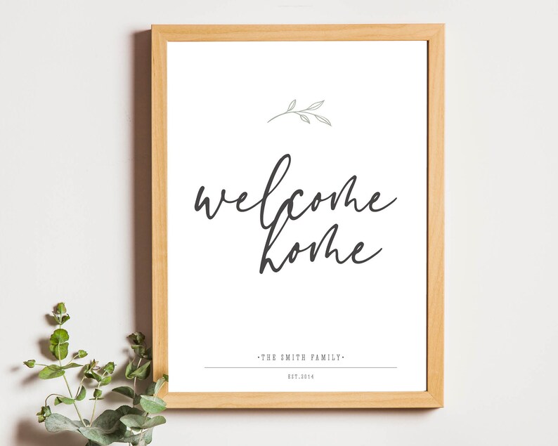 Welcome Home Customized Digital Print - Etsy