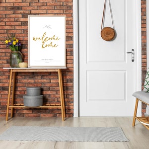 Welcome Home Customized Digital Print - Etsy
