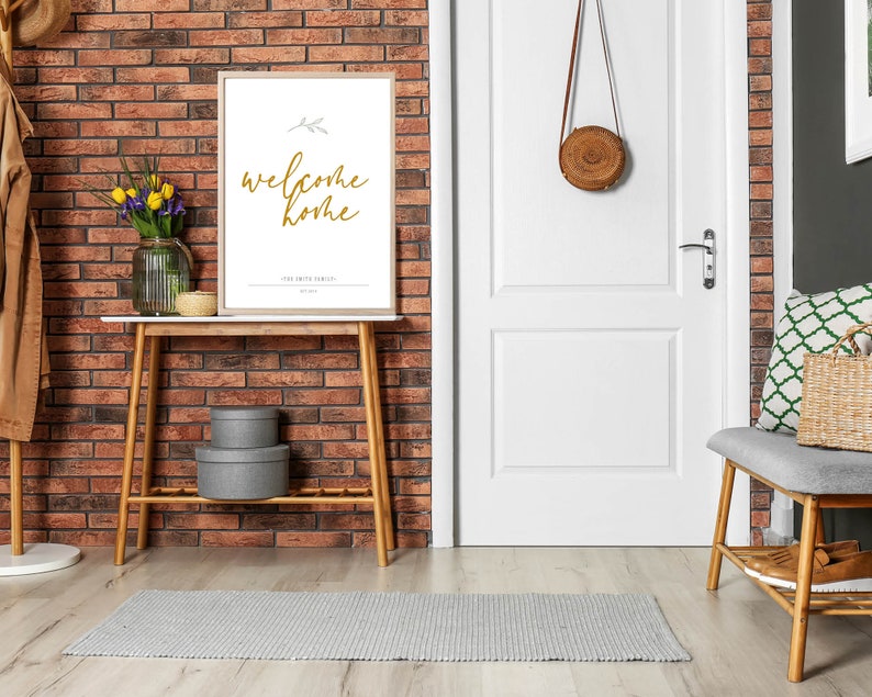 Welcome Home Customized Digital Print - Etsy