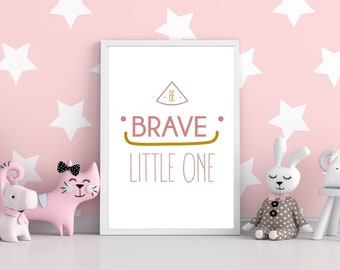 Printable, Digital Download, Elephant (mama and Baby) "be Brave Little ...
