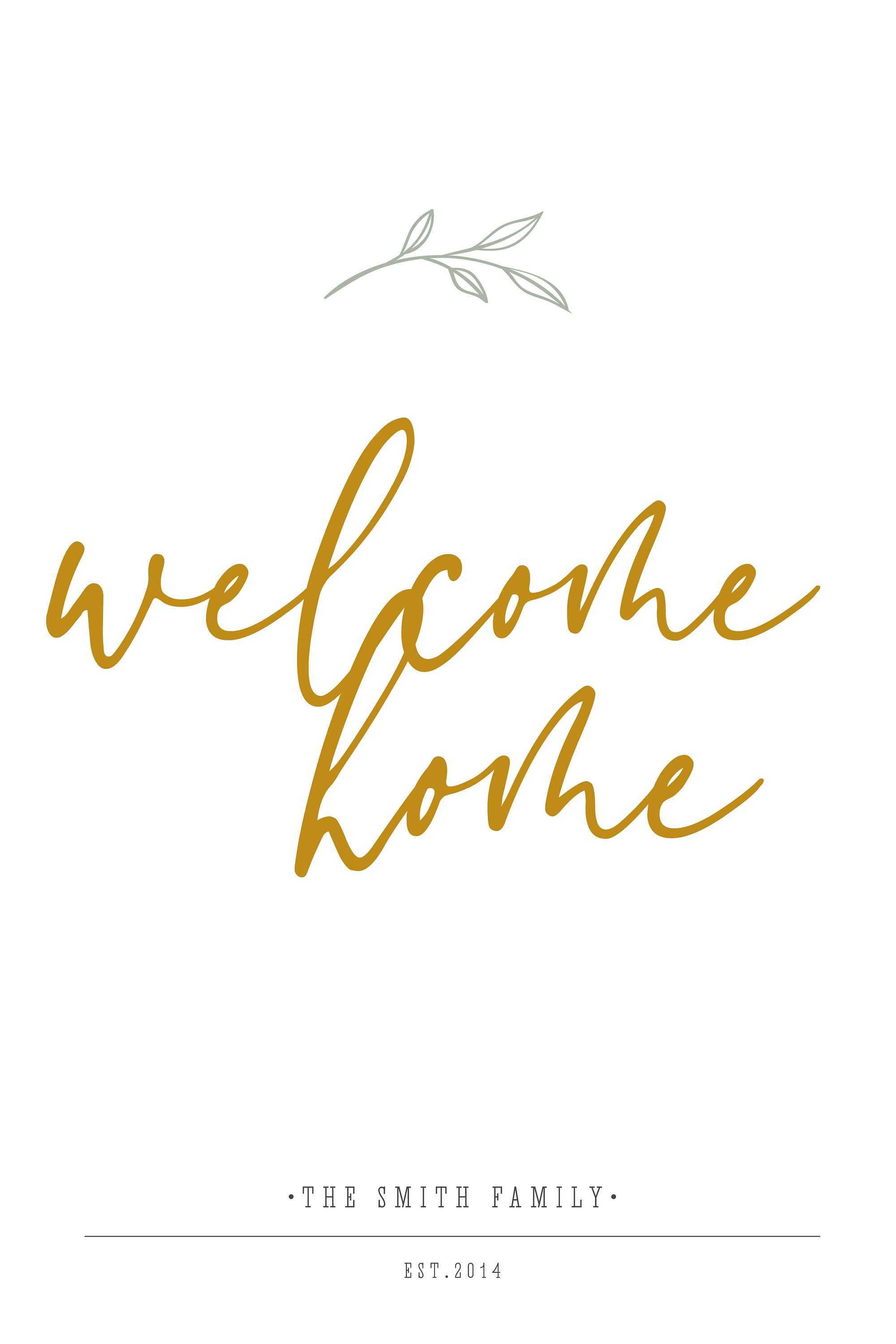 Welcome Home Customized Digital Print - Etsy