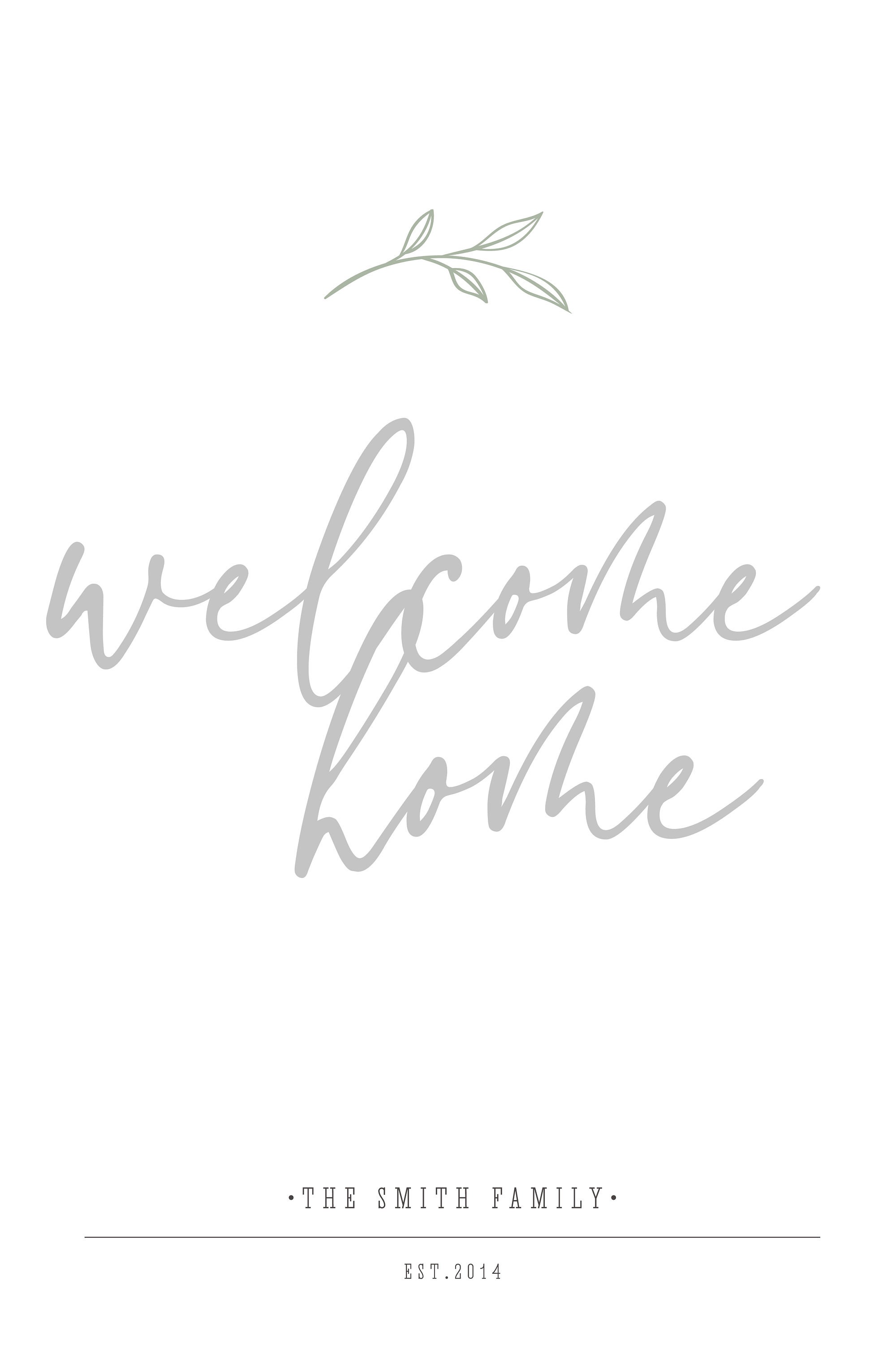 Welcome Home Customized Digital Print - Etsy