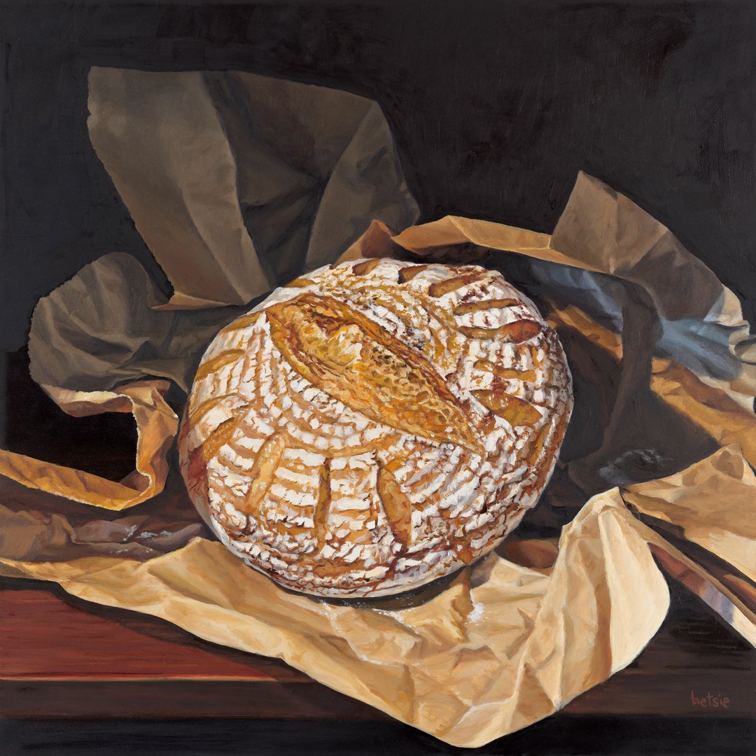 The Mother Loaf - Fine Art Print of a Sourdough Bread Oil Painting - Etsy