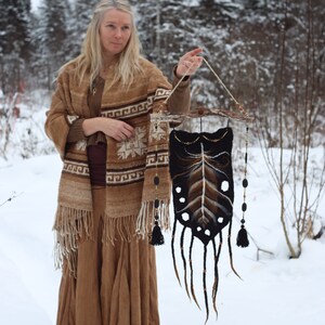 Night Feather.:. Peace Feather Shield Art Wall/felt Merino Wool/altar ...