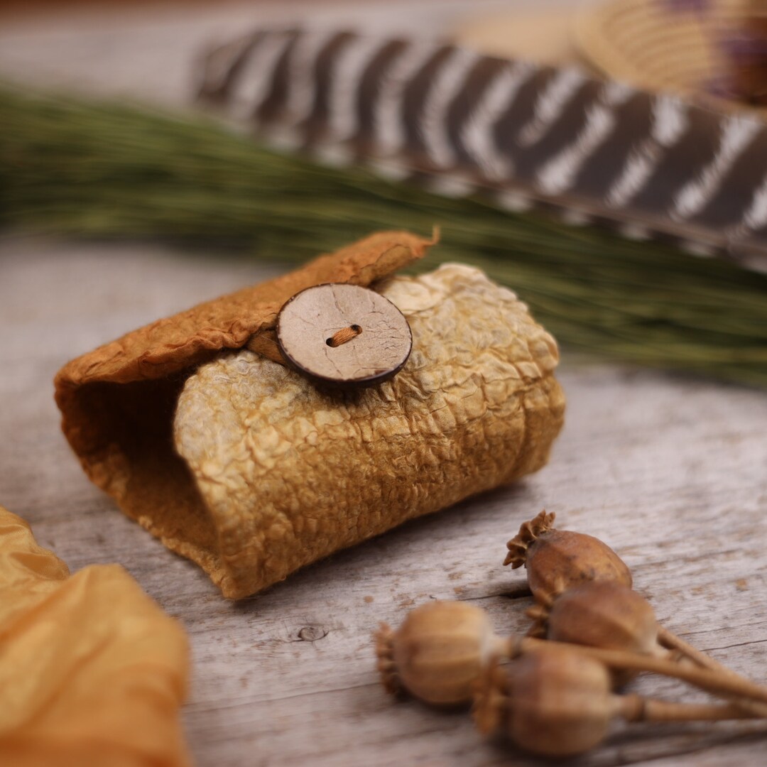 Soleil Cuff.:. One Felt Bracelet in Silk and Merino Wool/ Arm Band ...