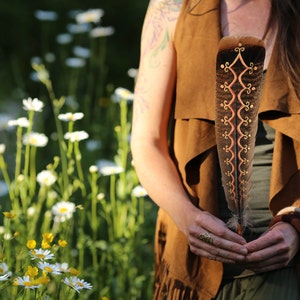 Sacred Path .:. Painted Feather // Turkey Tail Feather // for Smudging ...