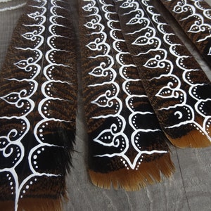Yogi Feather .:. Painted Feather//turkey Feather//for Smudging//prayer ...