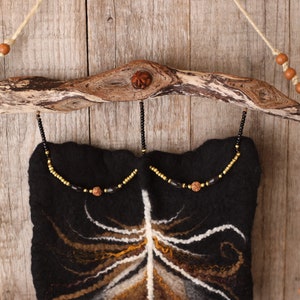 Night Feather.:. Peace Feather Shield Art Wall/felt Merino Wool/altar ...