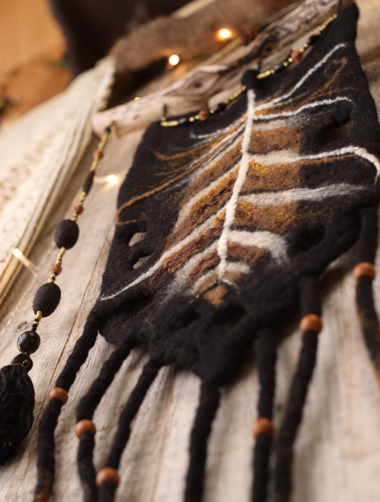 Night Feather.:. Peace Feather Shield Art Wall/felt Merino Wool/altar ...