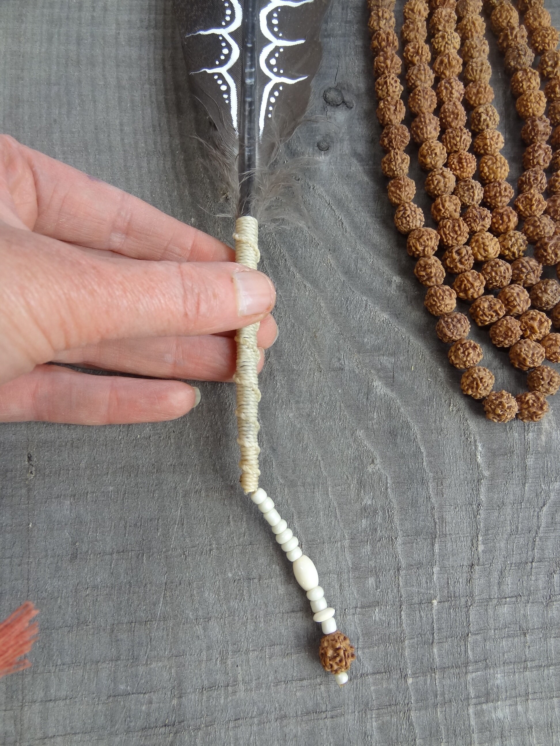 Yogi Feather .:. Painted Feather//turkey Feather//for Smudging//prayer ...