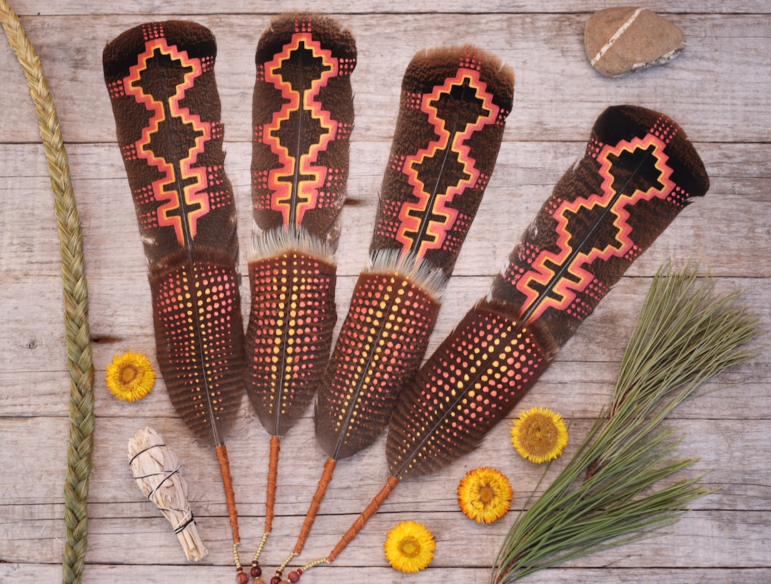 Inner Fire .:. One Painted Feather/smudging/ceremony/blessing/feather ...
