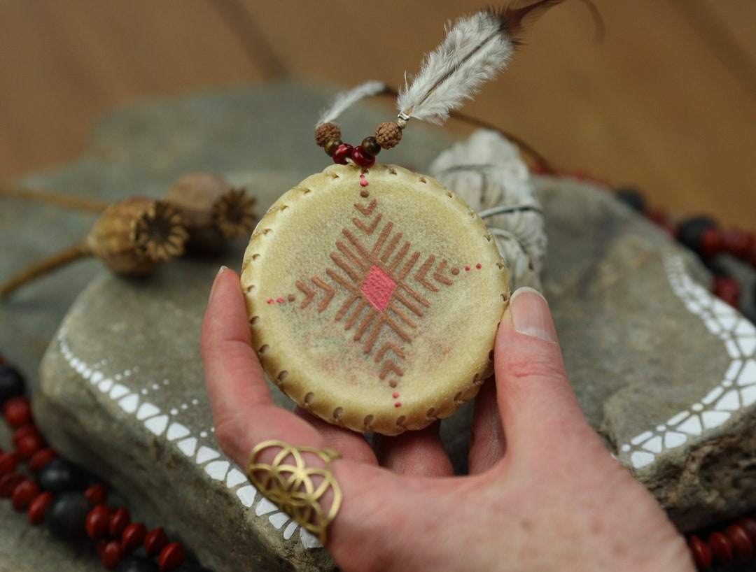 Cosmic Heart .:. Small Hand Shaker/deer Rawhide Shaker//palm Rattle ...