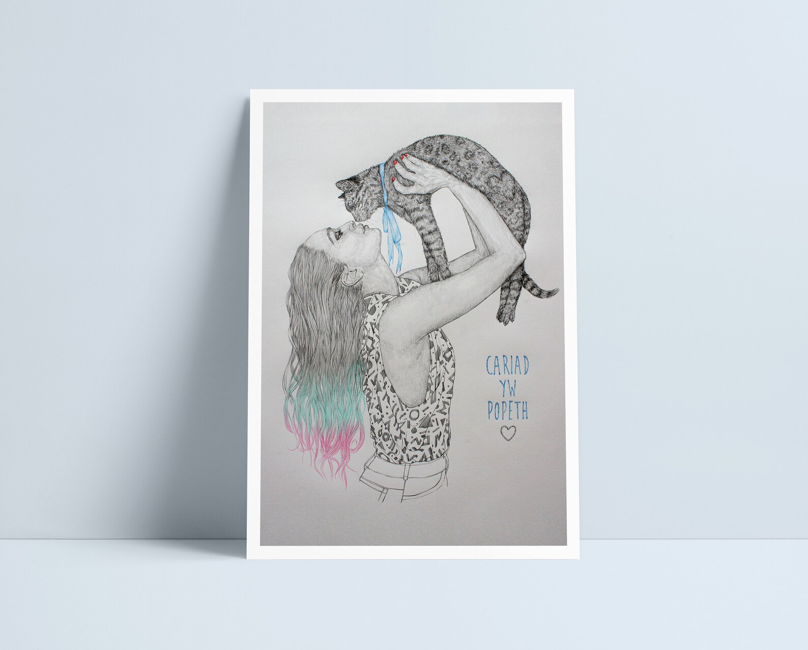 Cariad Yw Popeth (love is Everything) Print by Niki Pilkington / Welsh ...