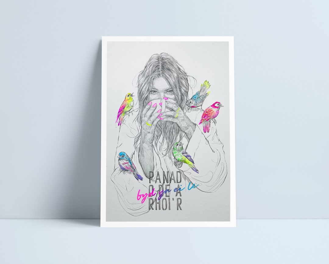 Panad / Paned O De a Rhoi'r Bod Yn Ei Le - Welsh Print by Niki ...