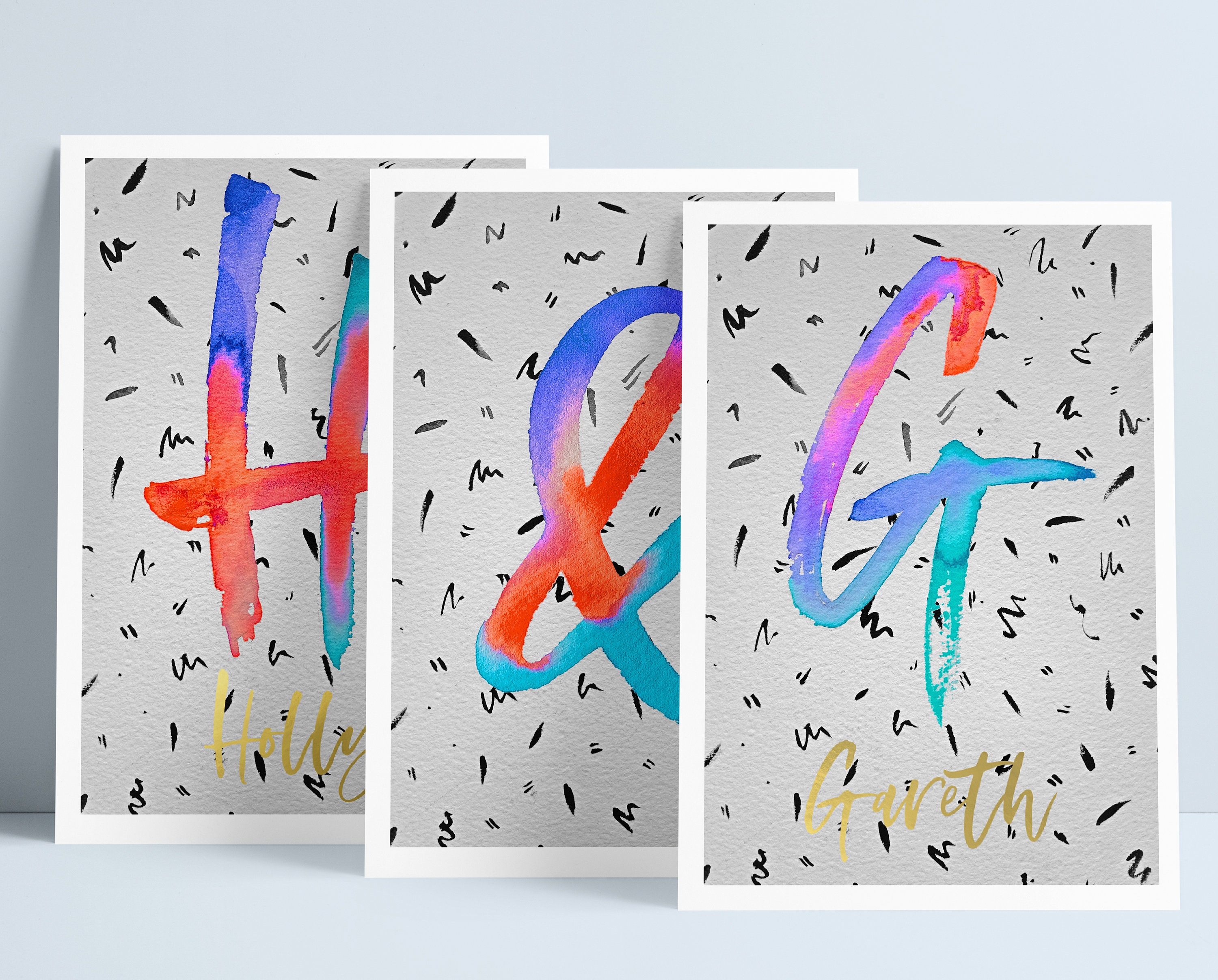 Personalised hand painted custom name / letter print by Niki | Etsy