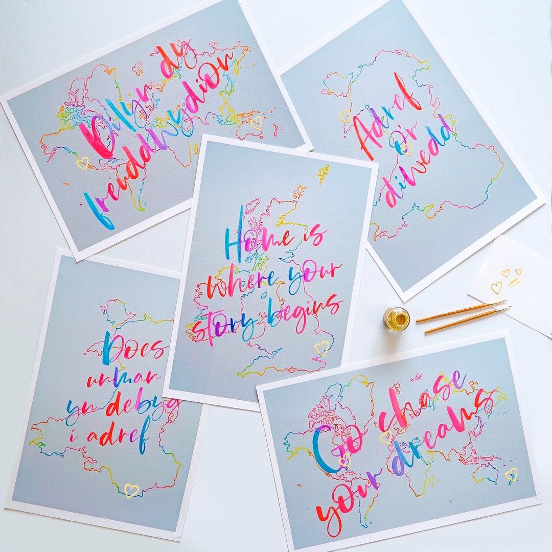 LARGE Custom Maps - Choice of 6 Maps Personalised by Niki Pilkington - Etsy