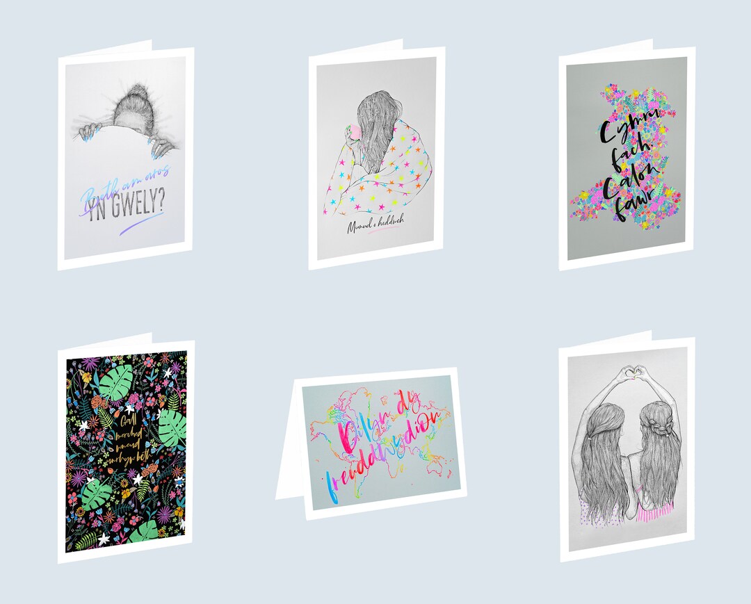 CARDS (6 PACK) the 'cwtch' Pack Cards by Niki Pilkington / Welsh Wales ...