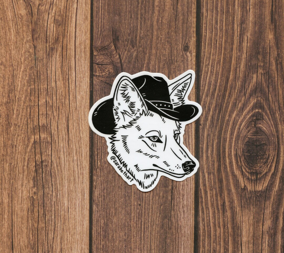 Coyote Cowboy Sticker | Be Rootin Be Tootin Be Shootin | Cowboy Sticker ...