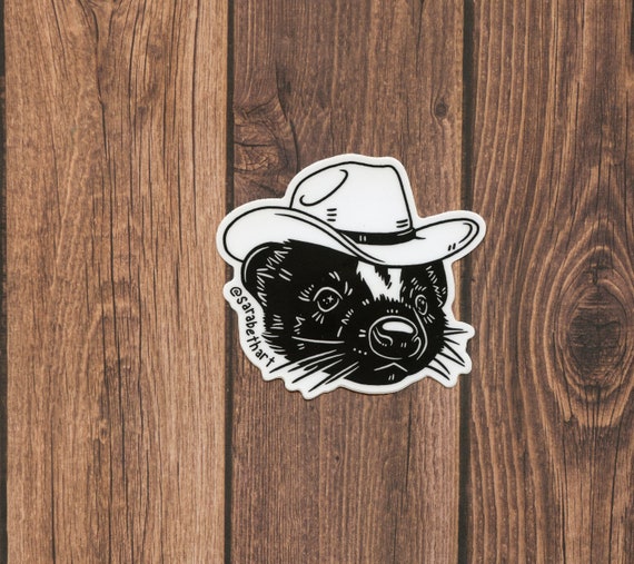 Skunk Cowboy Sticker Be Rootin Be Tootin Be Shootin Cowboy - Etsy