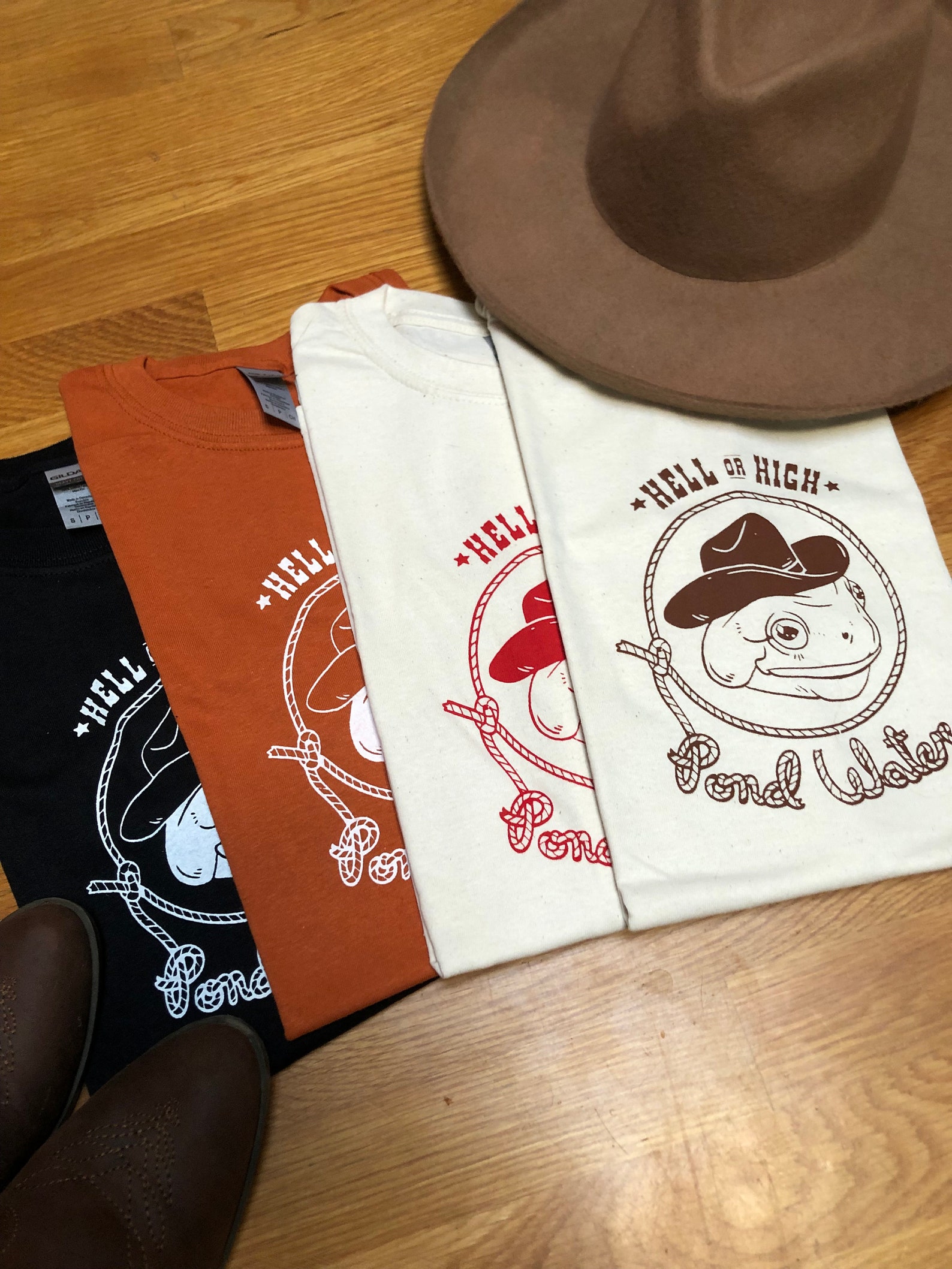 Frog Cowboy Handprinted Shirt 100% Cotton cowboy Shirt - Etsy