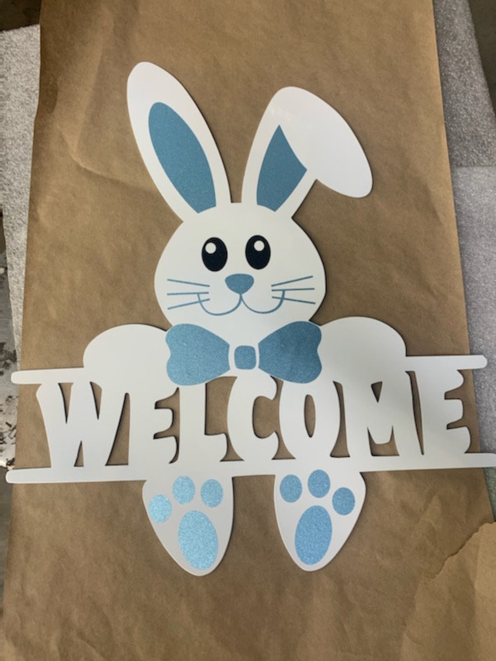 Easter Bunny Welcome Yard Stake/sign - Etsy