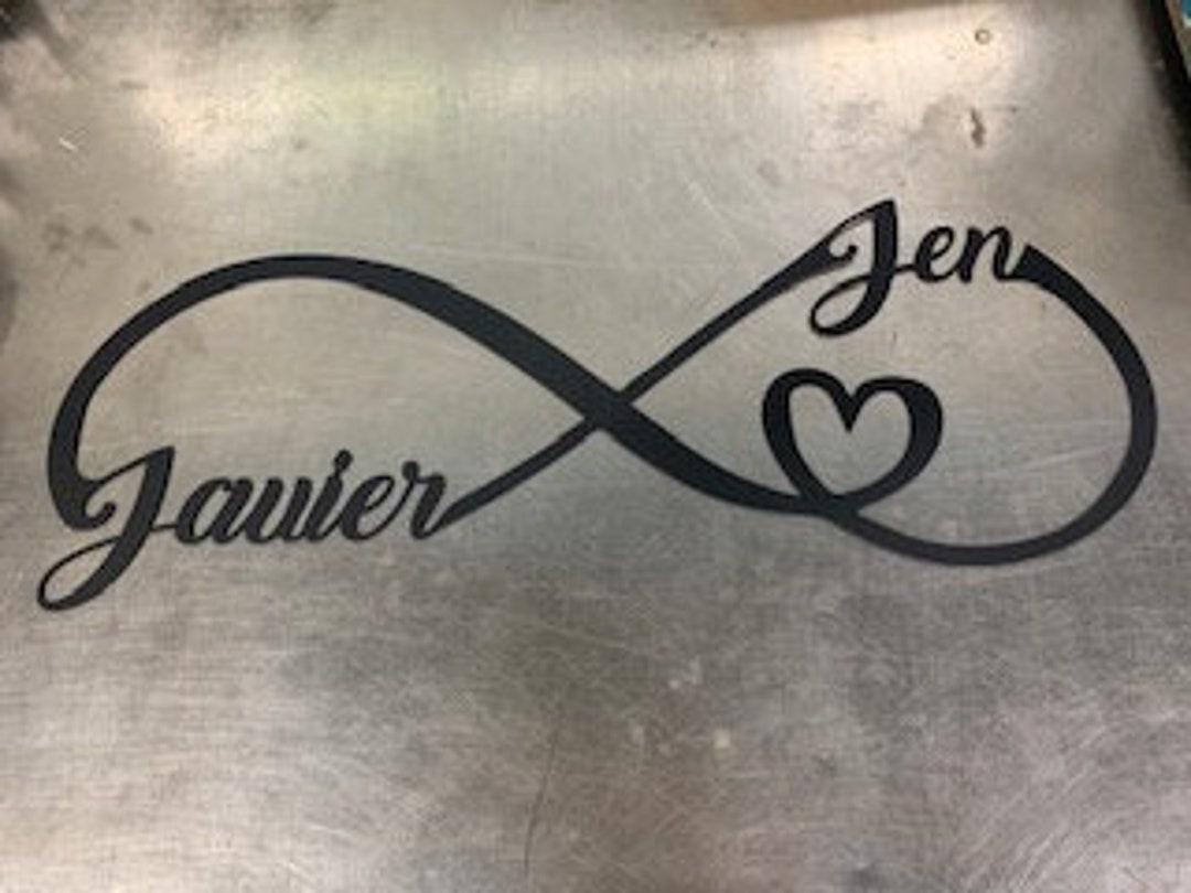 Personalized Infinity Heart Sign - Etsy