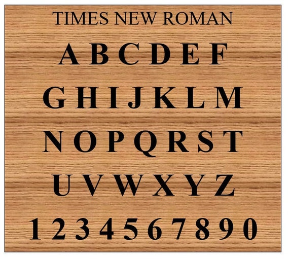 Times New Roman Font Alphabet