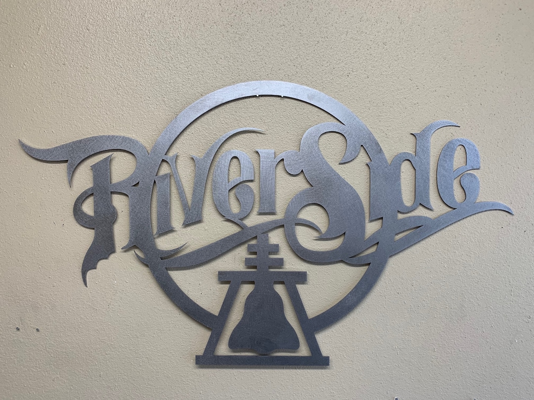 Riverside Sign With Raincross - Etsy