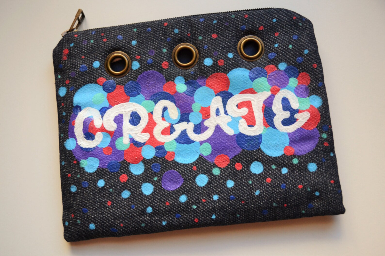 Pencil Case, Art Case, Pen Case, Painted Pencil Case, Abstract Pencil ...