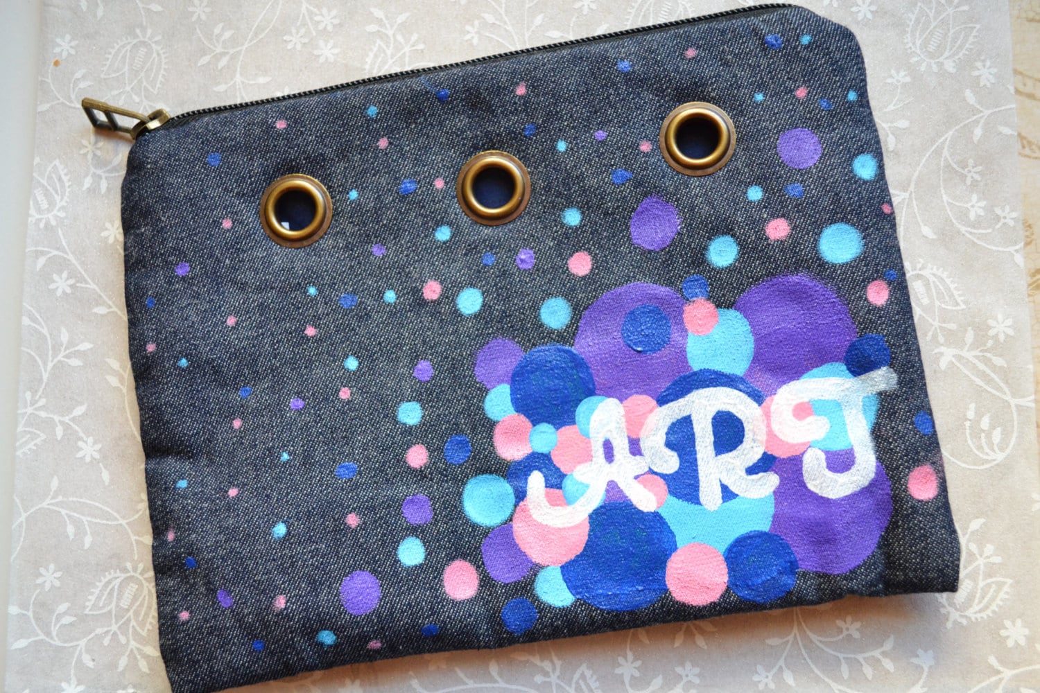 Pencil Case, Pen Case, Makeup Case, Pencil Bag, Makeup Bag, Painted ...