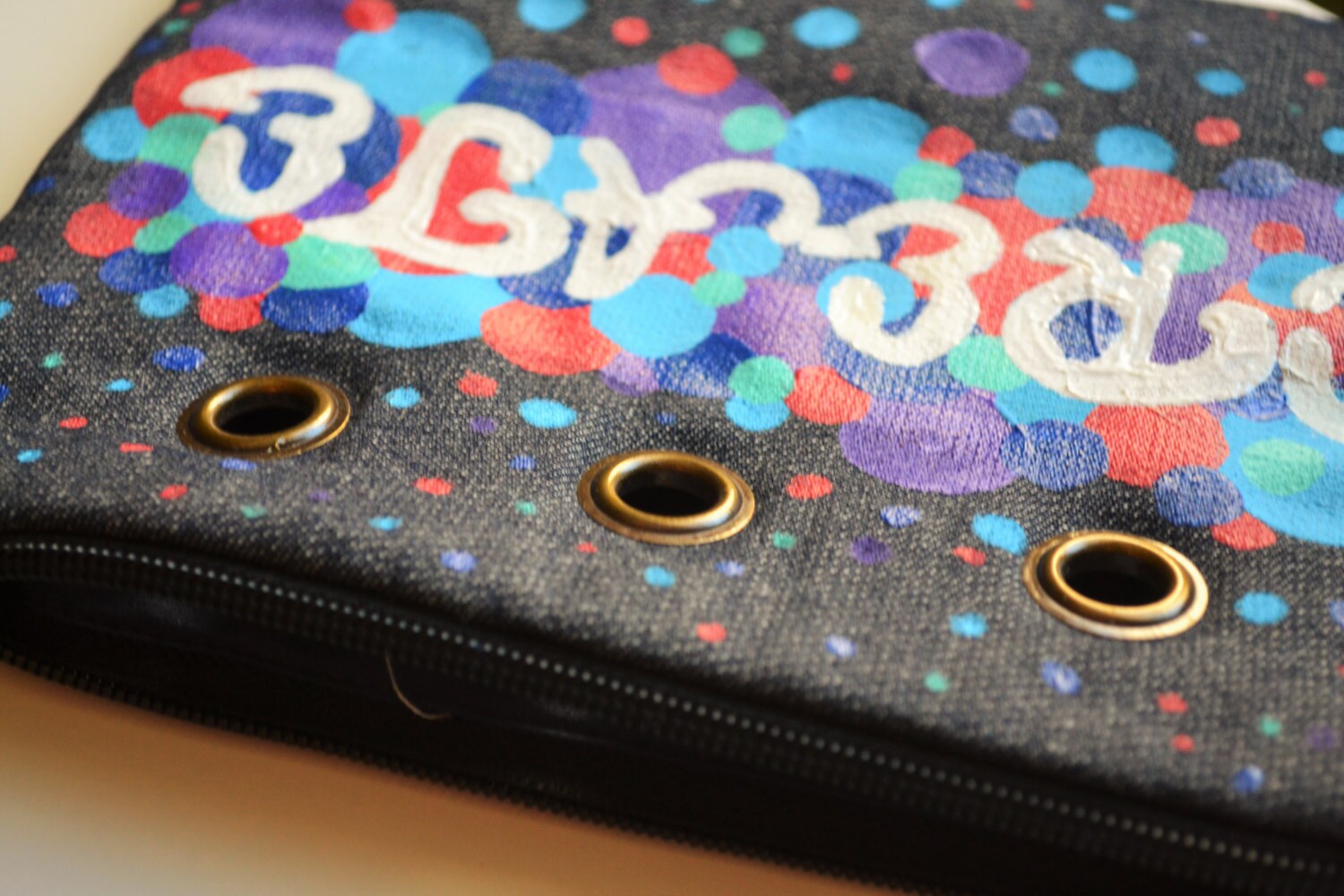 Pencil Case, Art Case, Pen Case, Painted Pencil Case, Abstract Pencil ...