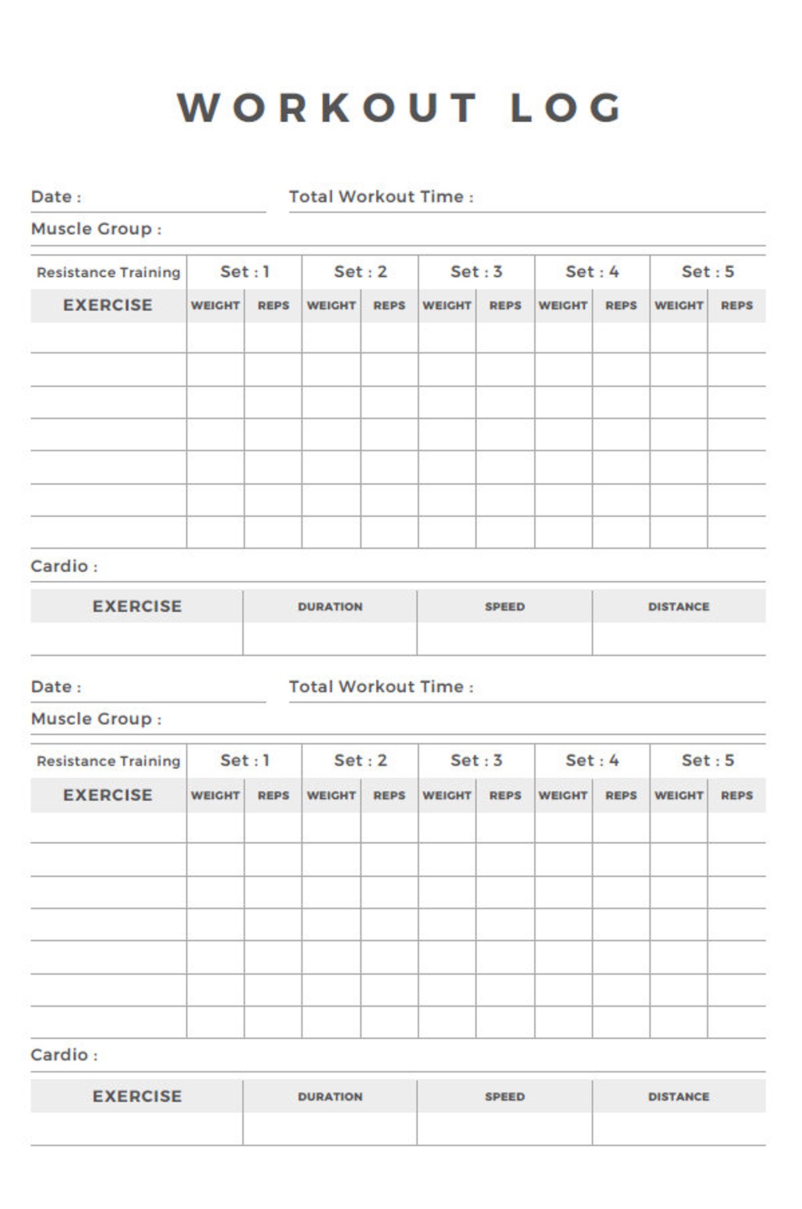Weekly Skating Goals, Days Skated This Year, Workout Log - Etsy