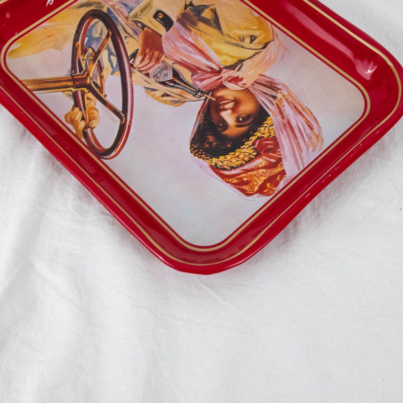Coca Cola Tray Gibson Girl Driving Car Rectangular Red Tin - Etsy