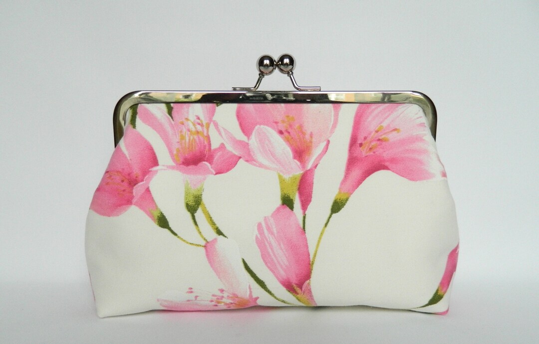 Pink Lilies Floral Clutch, Floral Clutch Purse, Clutch Purse, Wedding ...