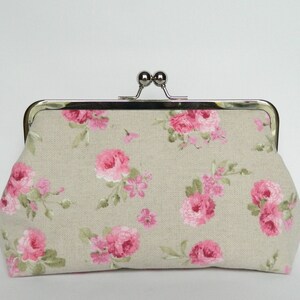 Pink Roses Floral Clutch, Floral Clutch, Clutch Purse, Rustic Wedding ...