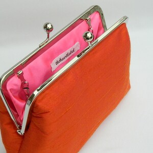 Orange Clutch, Clutch Purse, Orange Silk Clutch,orange Bridal Clutch ...