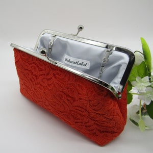 Orange Lace Clutch Bag, Wedding Clutch Bag, Clutch Purse, Ladies ...