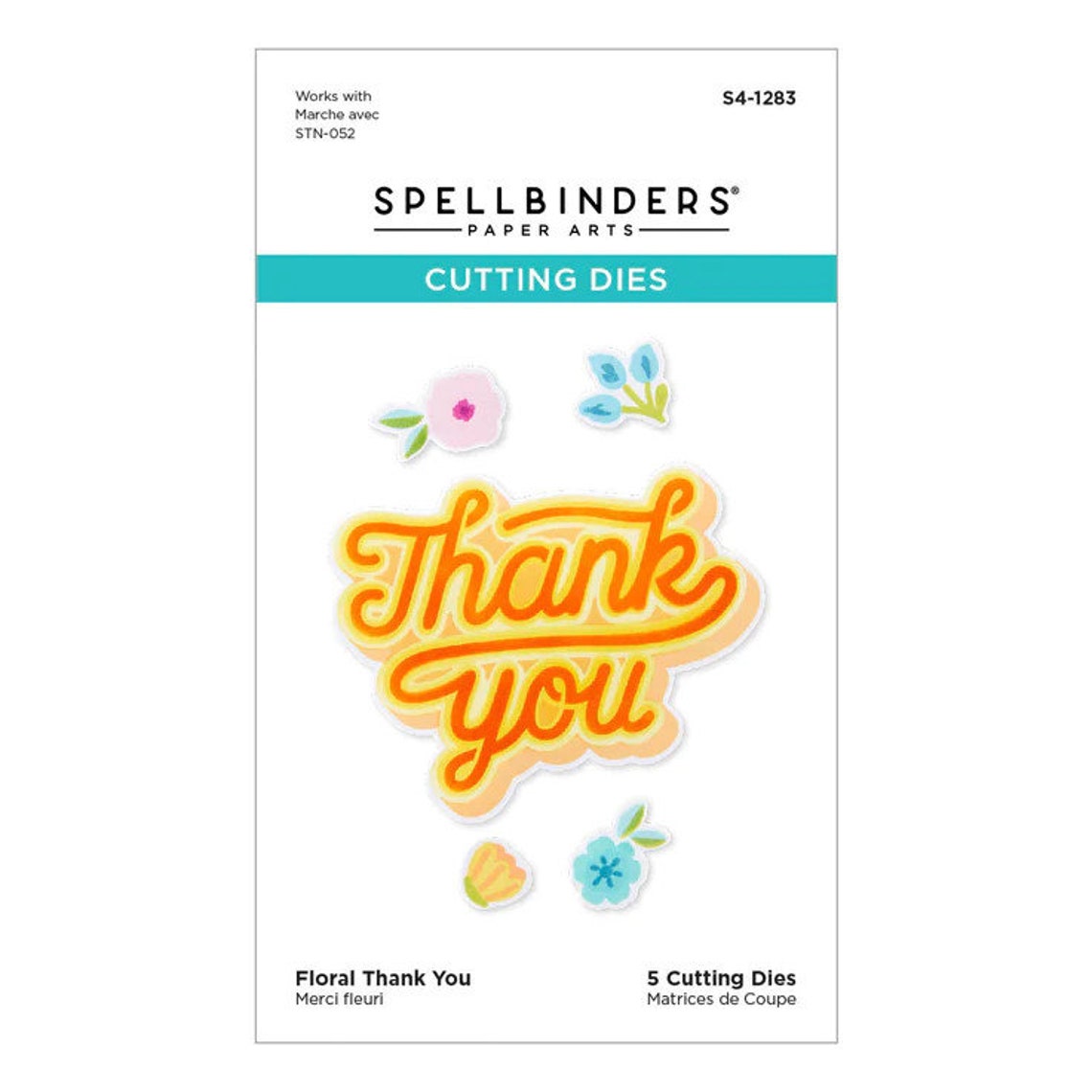 Spellbinders Layered Stencils Collection Floral Thank You Stencil and ...