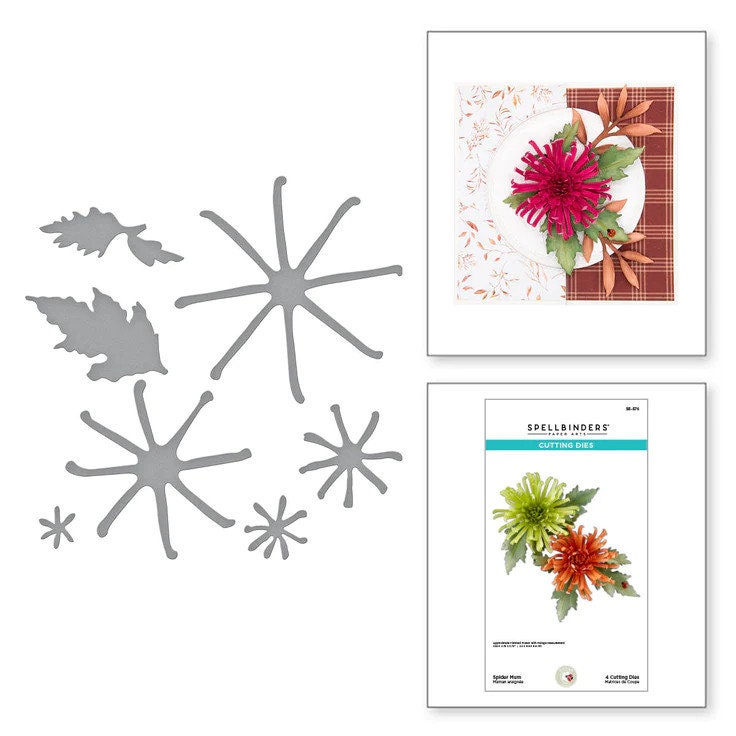 Spellbinders Spider Mum Etched Dies Susans Victorian Garden Collection Etsy