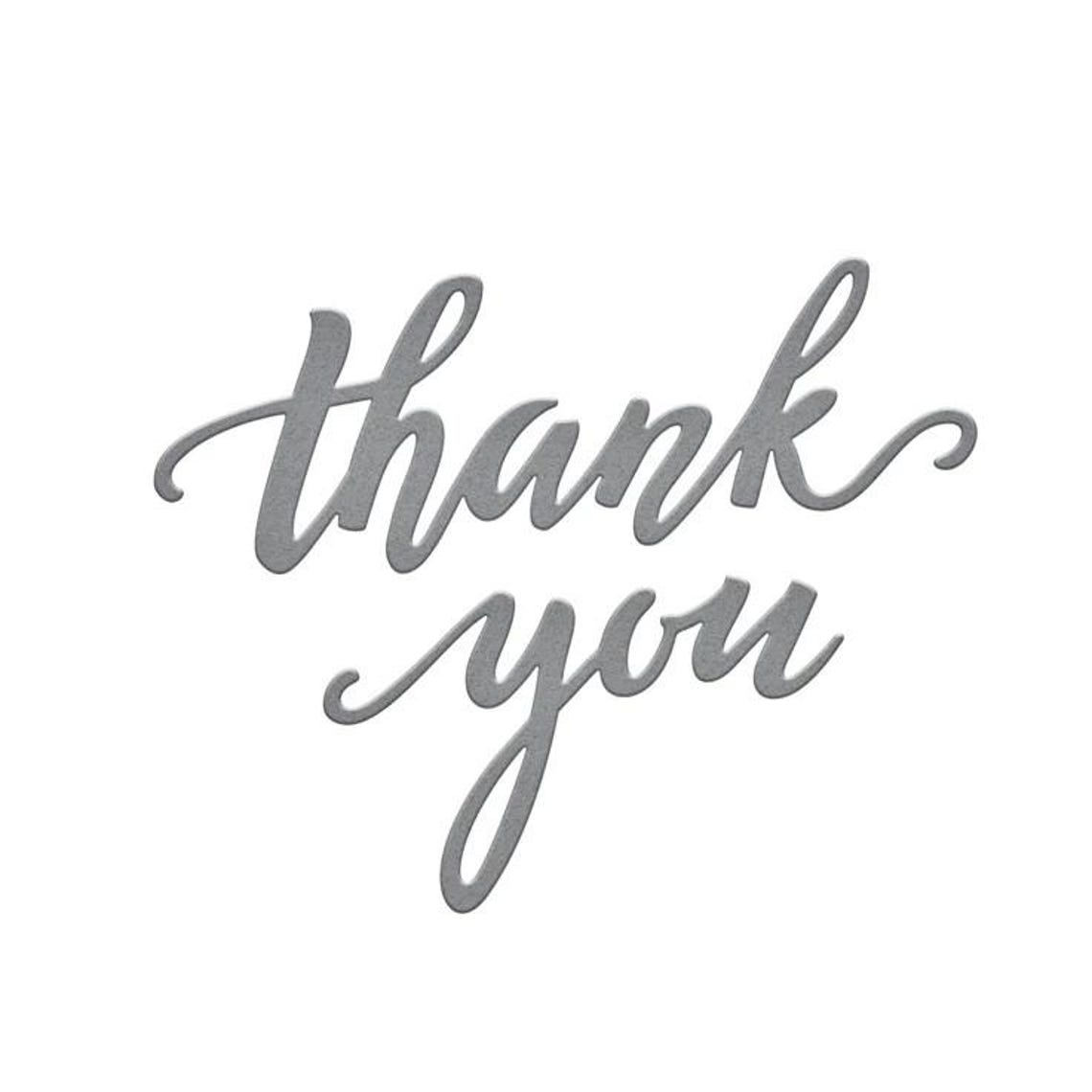 Spellbinders- Scripted Thank You Etched Dies - Etsy