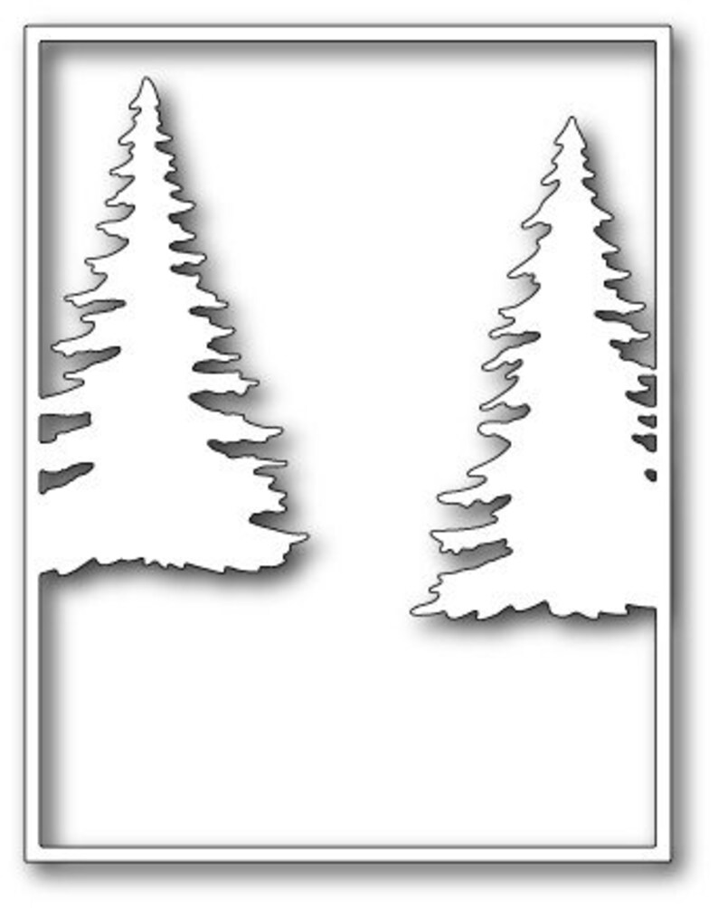 Memory Box Die - Simple Evergreen Frame - Etsy