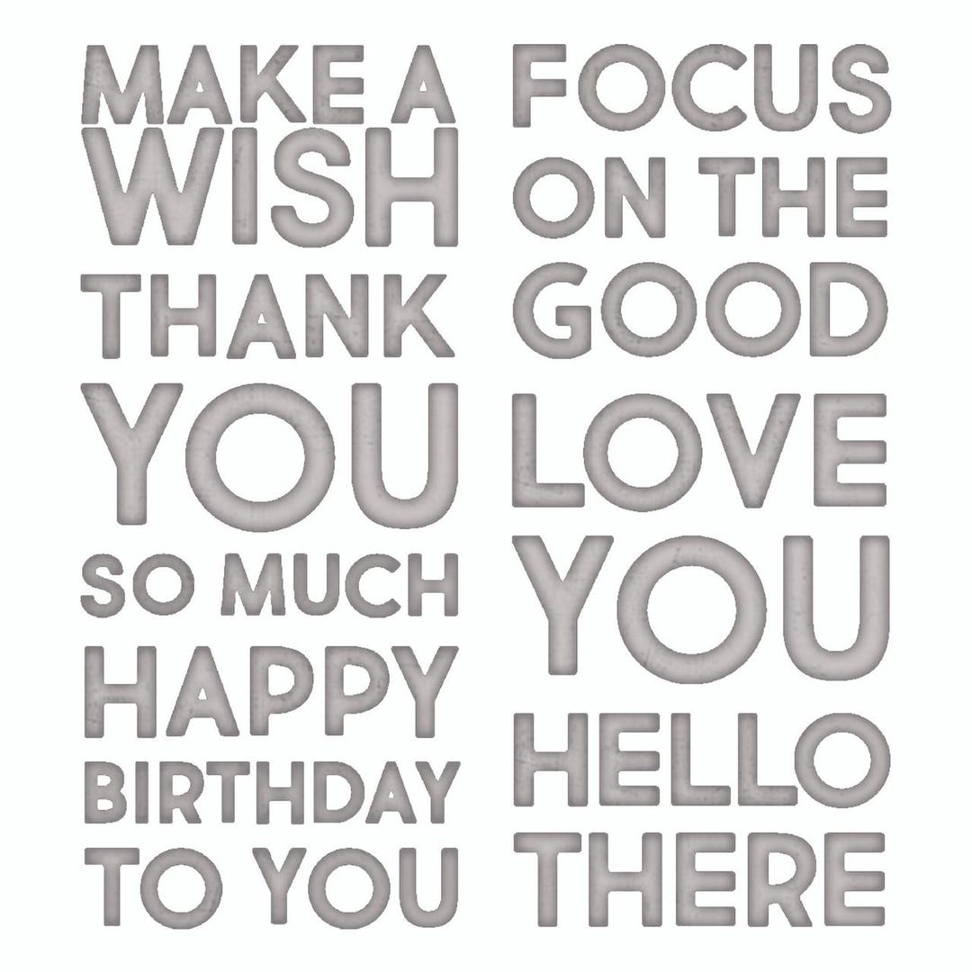 Sizzix Thinlits Dies by Tim Holtz - Bold Text #1 - Etsy