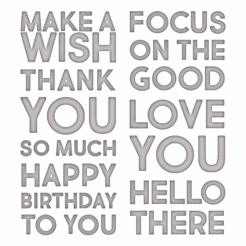 Sizzix Thinlits Dies by Tim Holtz - Bold Text #1 - Etsy