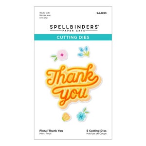 Spellbinders - Layered Stencils Collection - Floral Thank You Stencil ...