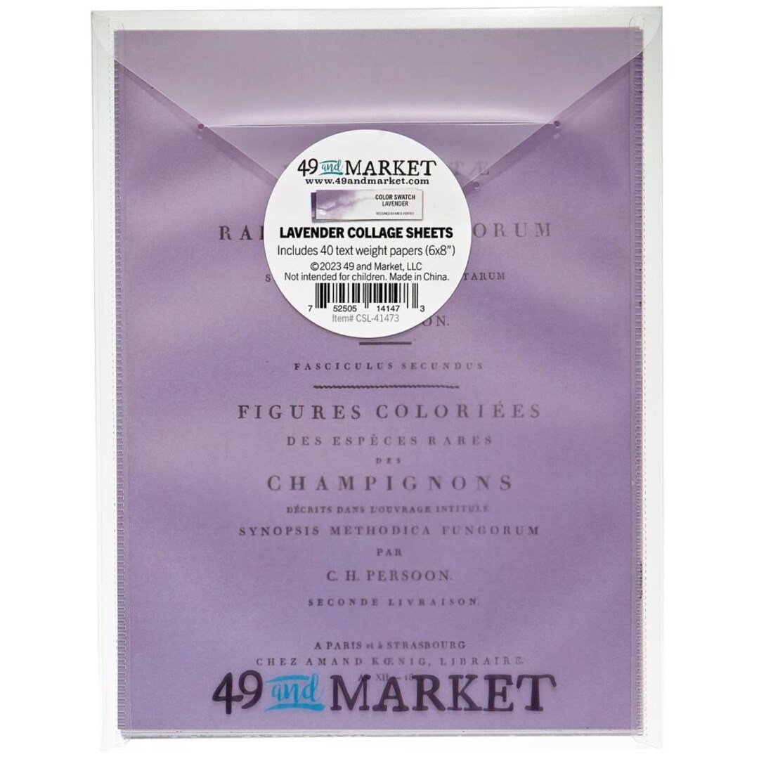 49 and Market - Lavender Color Swatch Essentials - Collage Sheets 6x8 ...