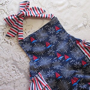 Fourth of July Red White & Blue Ruffled Bubble Romper - Patriotic ...
