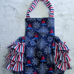 Fourth of July Red White & Blue Ruffled Bubble Romper - Patriotic ...