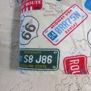 Extra-large Receiving Blanket Road Trip License Plates Vintage Route 66 ...